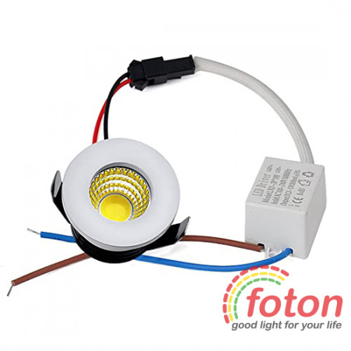 Mini LED Spotlights, round, 3W, driver included